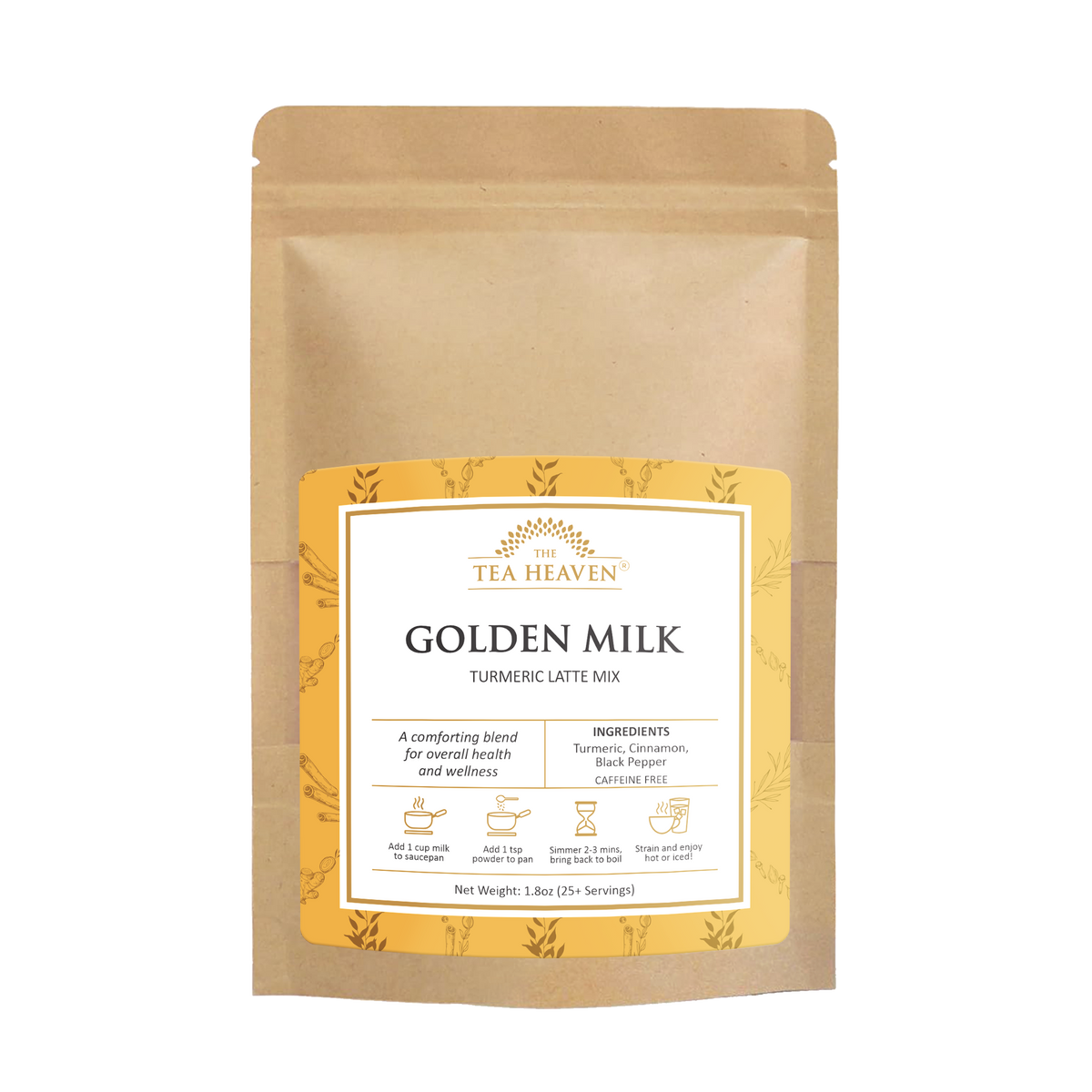 Golden Milk Turmeric Latte Mix Pouch | The Tea Heaven